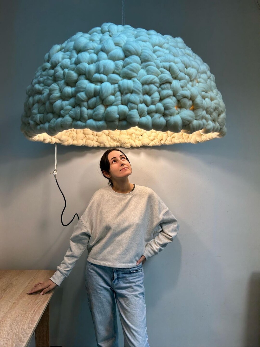 Woven Chandelier Made of Merino Wool - Etsy