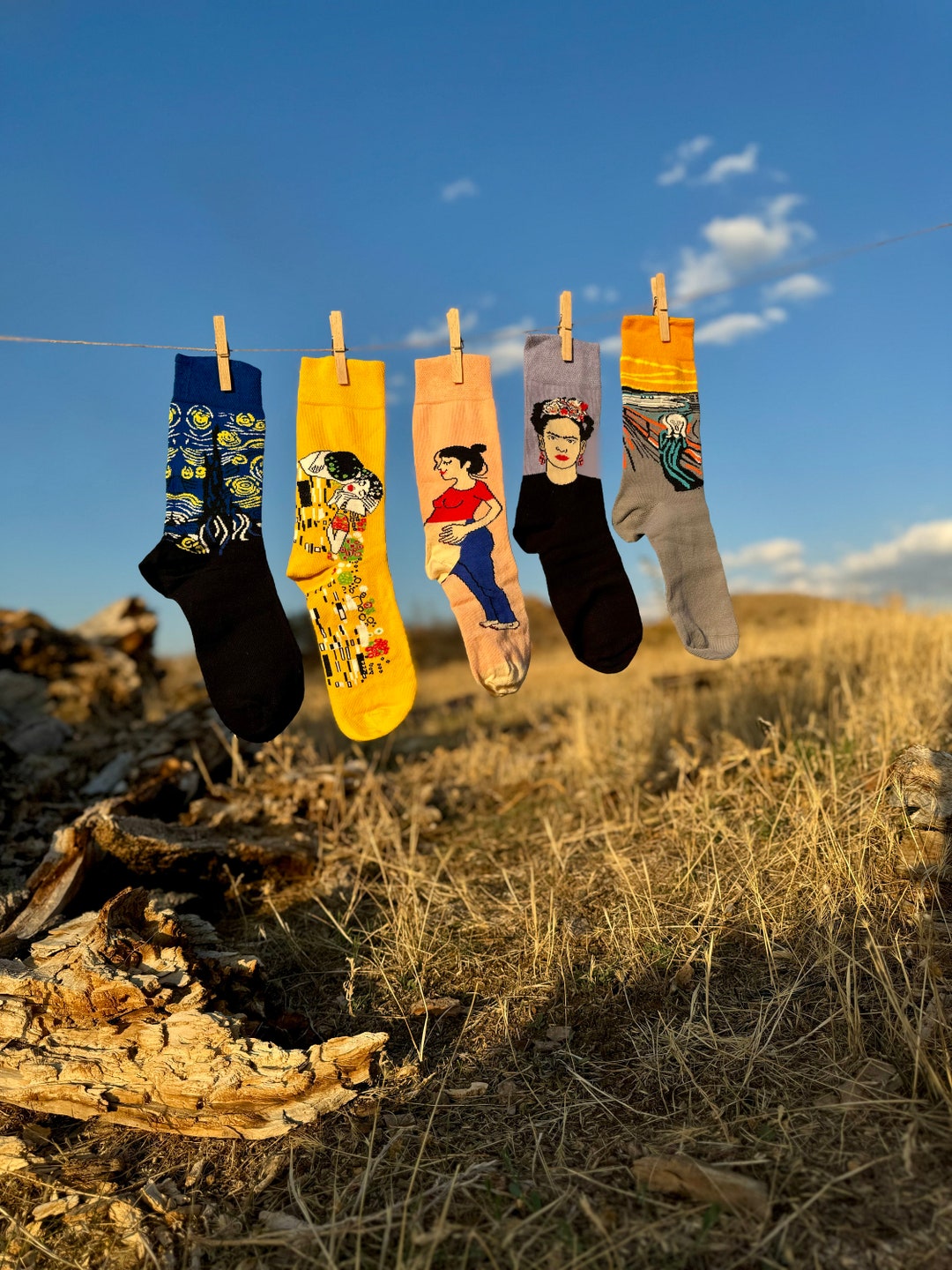 Artistic Socks Pairs Box - Art Sock - Modern Art Designs - Van Gogh ...