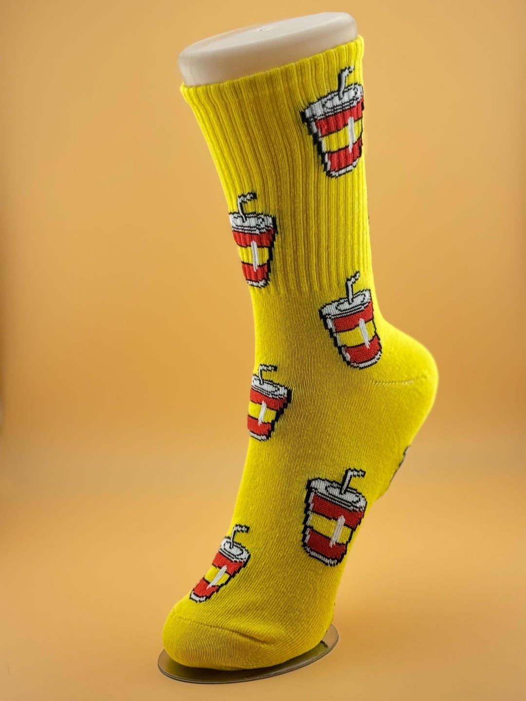 Pixel Soda Socks: Retro Arcade Yellow Socks, Gamer Gift - Etsy