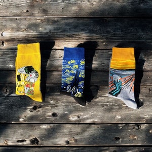Artistic Socks Pairs Box - Art Sock - Modern Art Designs - Van Gogh ...
