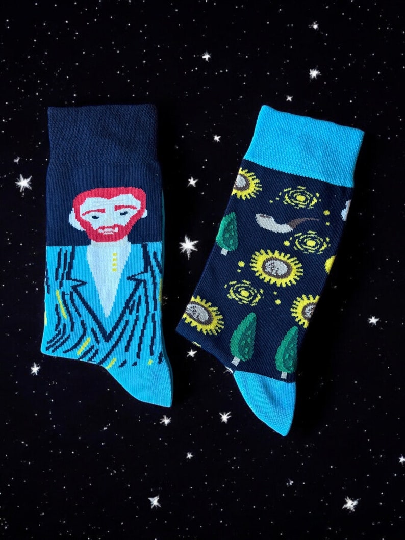 Unique Van Gogh Socks, Van Gogh-inspired Socks - Etsy