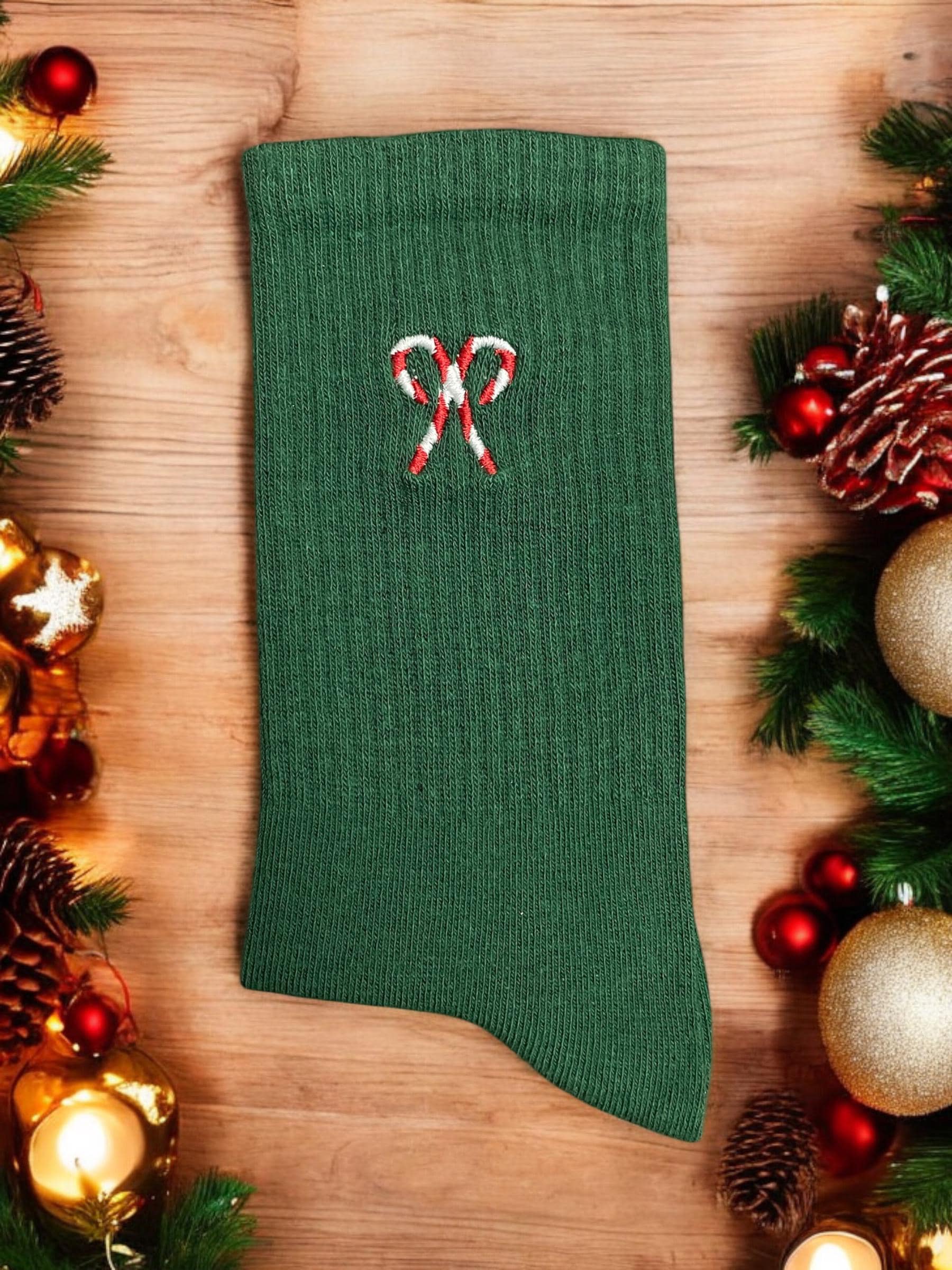 Festive Christmas Sock Gift Set – Holiday-themed Cozy Socks Green ...