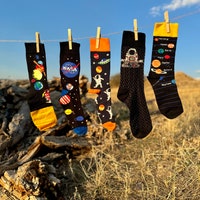 Planet Stars Earth Socks, 3D Sublimation Space Sun Moon Alien Women Men ...