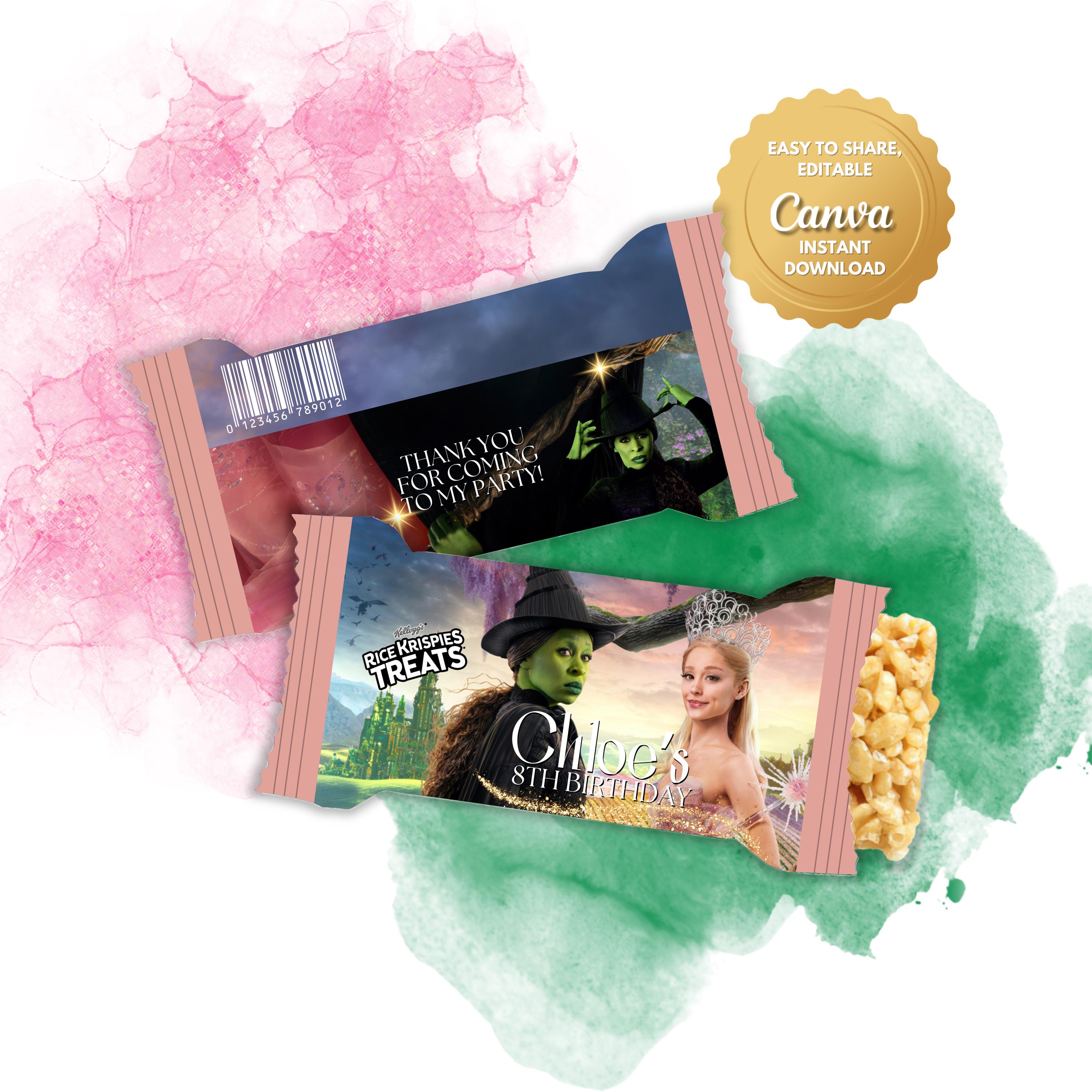 Wicked Movie Rice Krispies Treat Template, Wicked Movie Party Favor ...