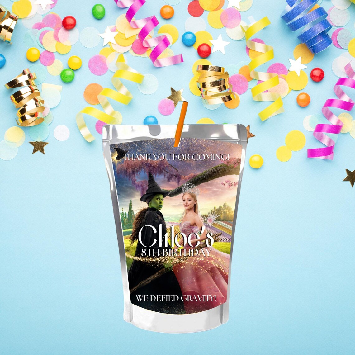 Wicked Movie Juice Pouch Label, Capri Sun Juice Pouch, Wicked Party ...