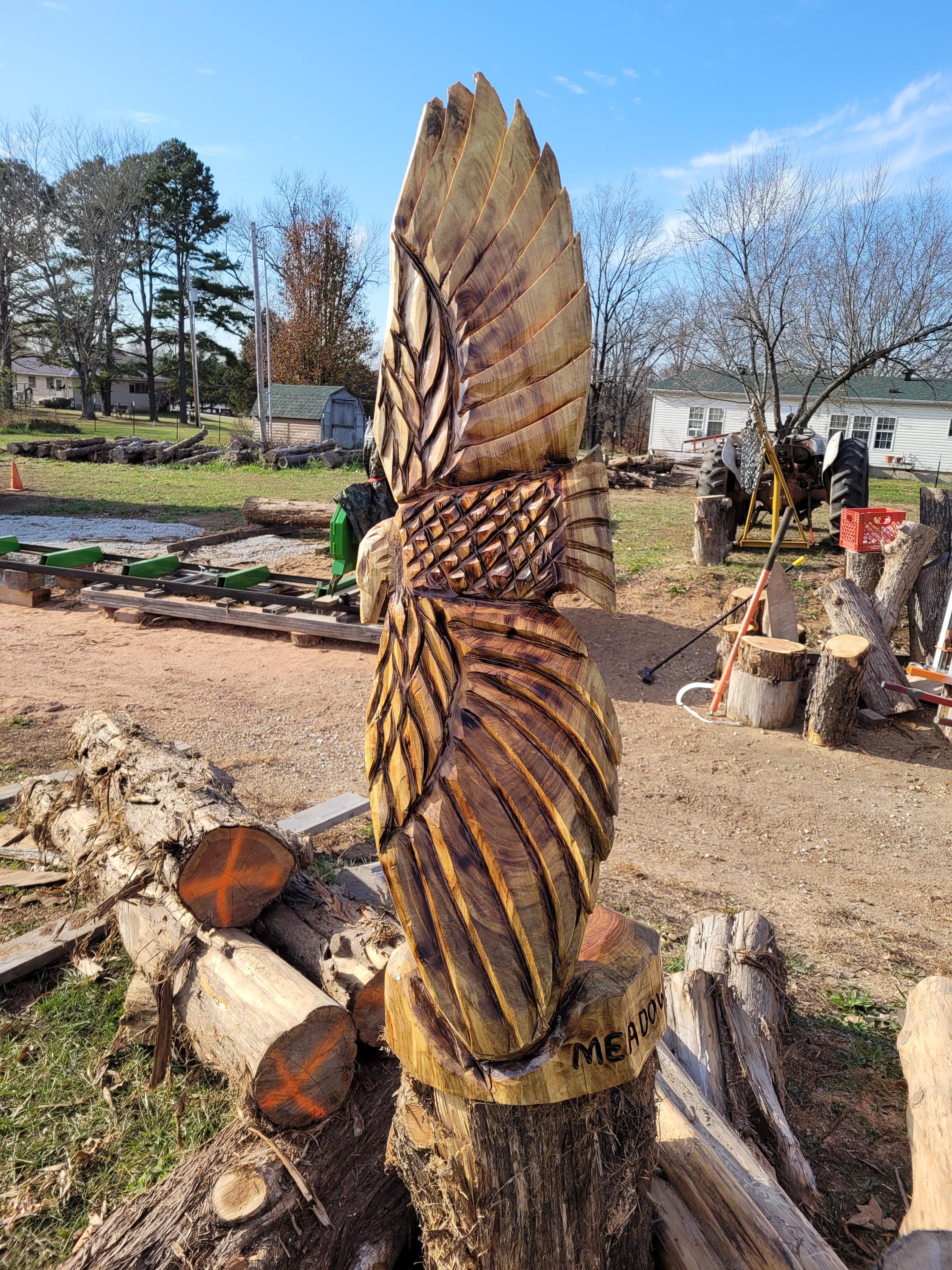 Chainsaw Carving Eagle 3-4 Ft Tall. - Etsy