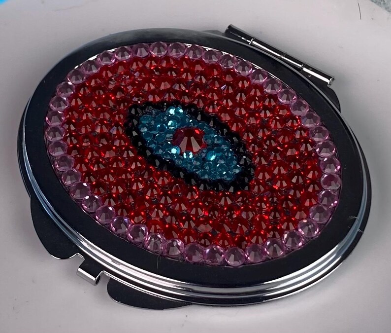 Glass Crystal Evil Eye, Compact Mirror - Etsy