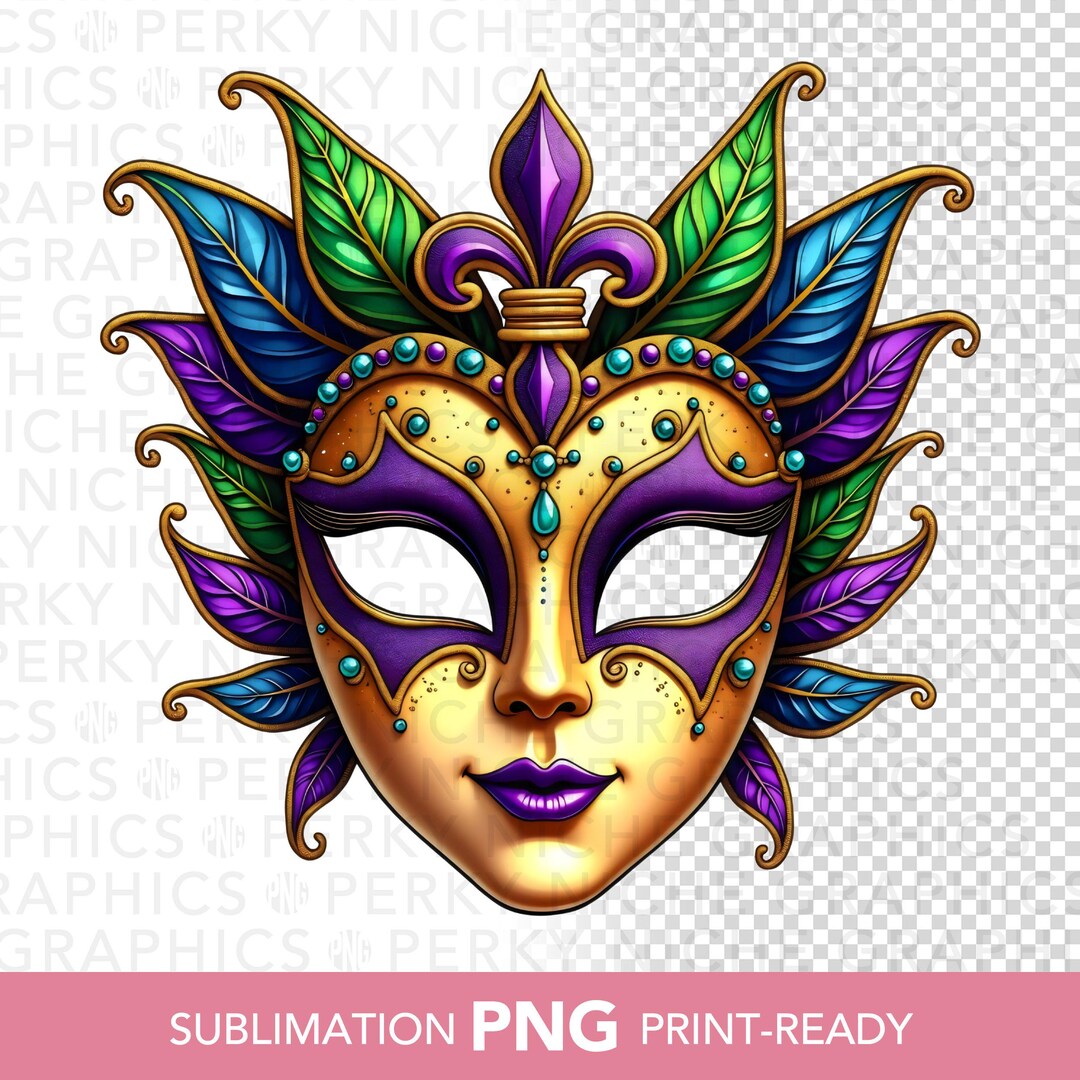 Mardi Gras Mask PNG, Festival Mask Design, Masquerade Mask, Feather ...