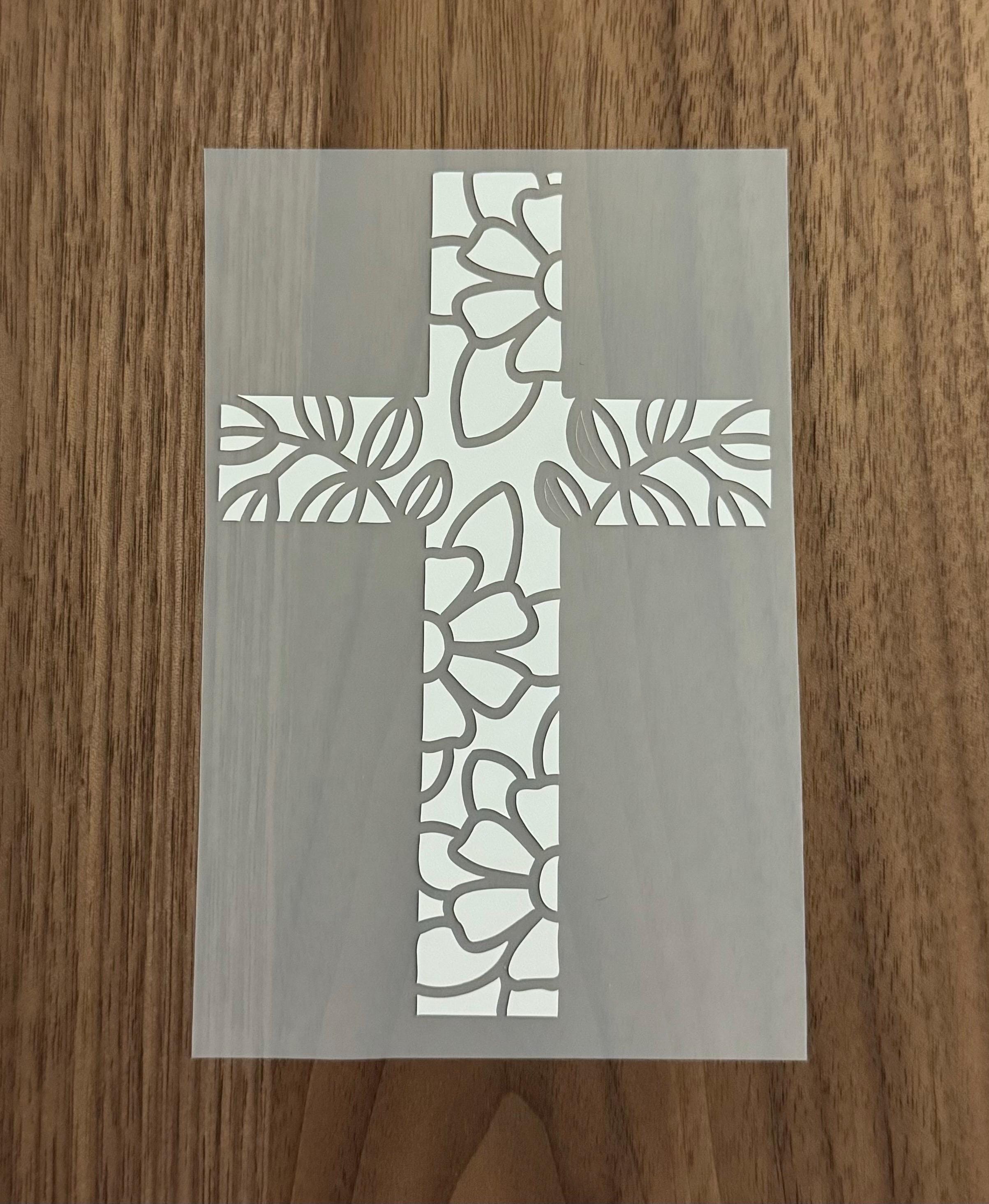 Floral Cross Decal, Vinyl Cross Decal - Etsy