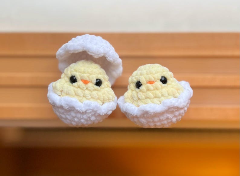 No-sew Baby Chick (version With Egg) - Crochet Pattern - Etsy
