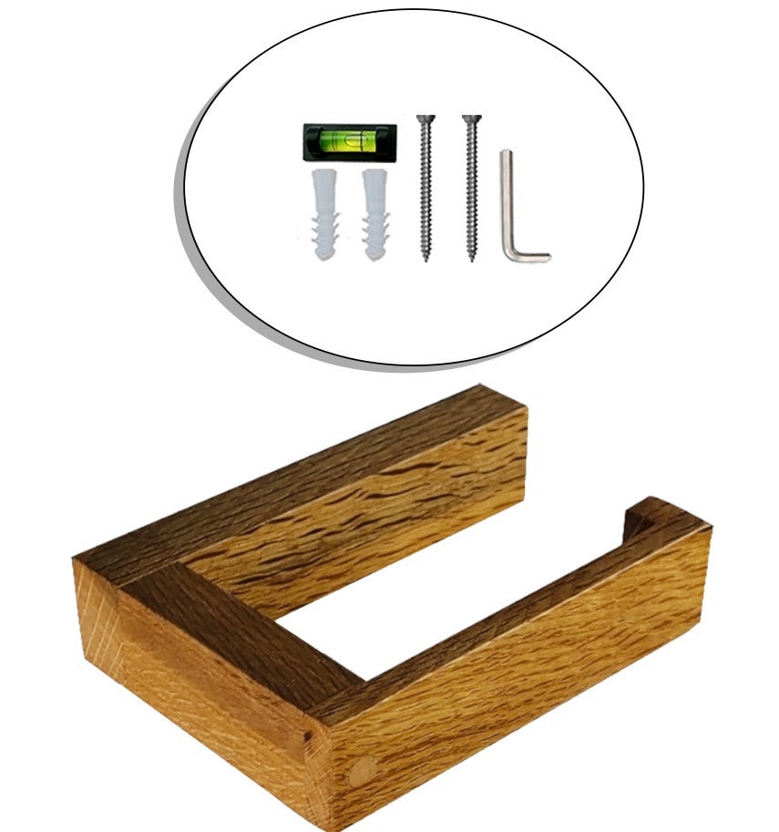 Wooden U Shaped Toilet Roll Holder, Wooden TP Holder, Rustic Toilet ...