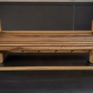 Wooden Bathroom Towel Rack With Shelf, Rustic Bathroom Organizer With ...