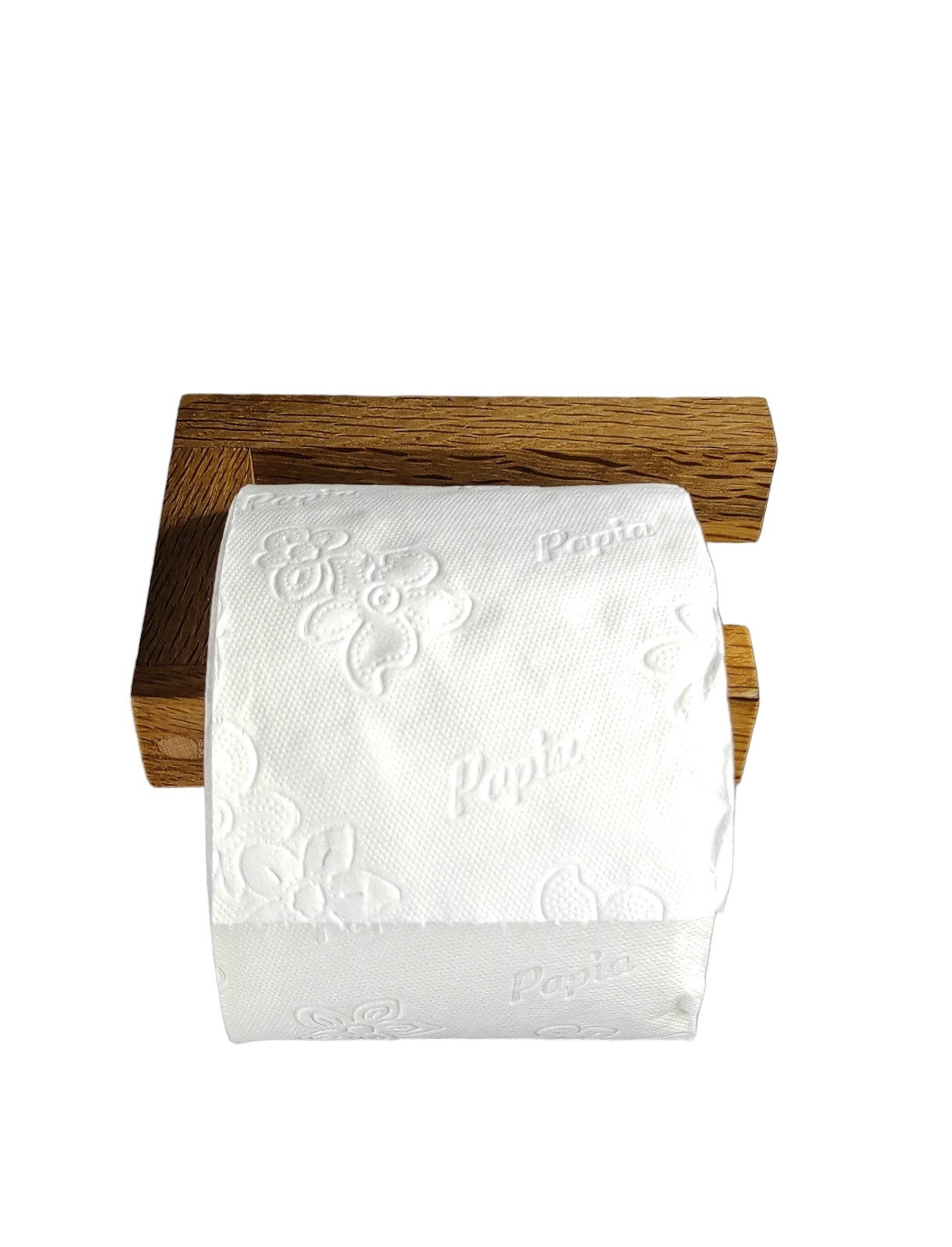 Wooden U Shaped Toilet Roll Holder, Wooden TP Holder, Rustic Toilet ...