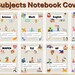 8 Subjects Notebook Covers| Digital Notebook Covers| Easy to Print ...