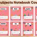 8 Subjects Notebook Covers| Digital Notebook Covers| Easy to Print ...