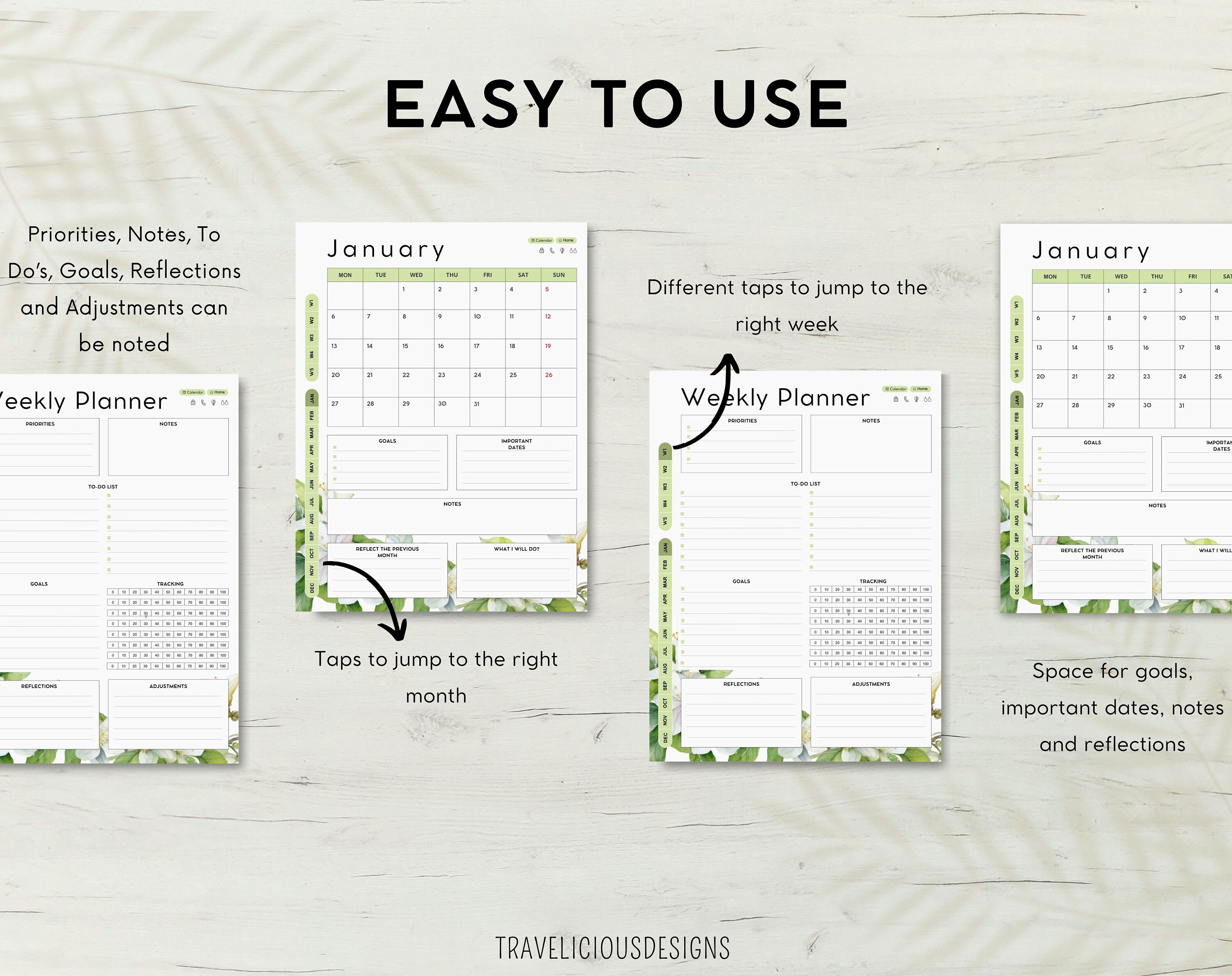 Remarkable 2 Planner 2025 | Remarkable Templates | Weekly Planner ...