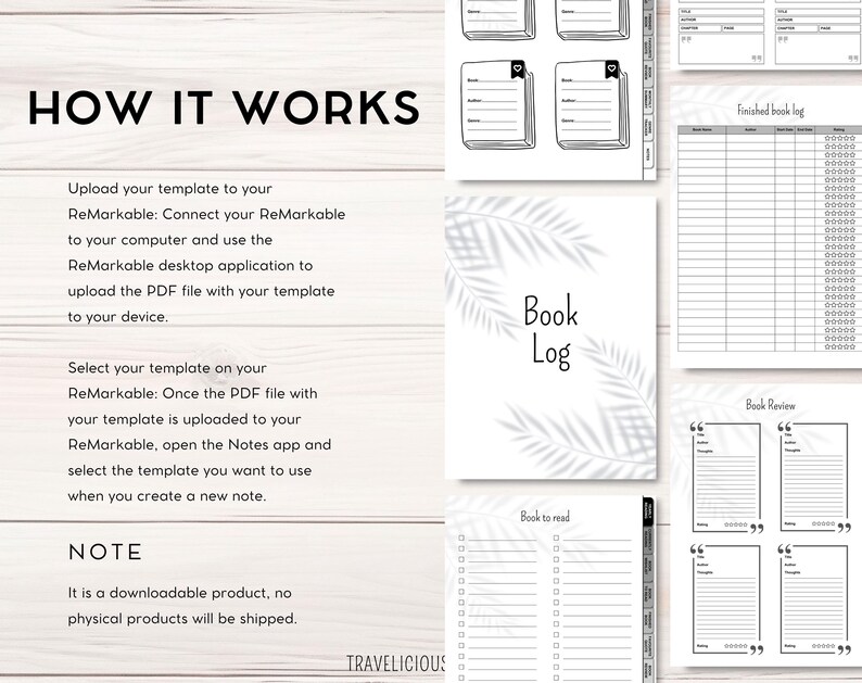 Remarkable Reading Log | Book Log | Remarkable Planner | Remarkable 2 ...