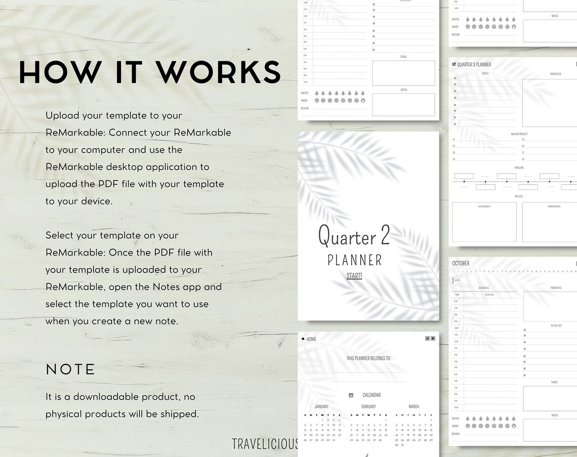 Remarkable 2 Planner Quarterly Bundle 2025 | Remarkable Templates ...