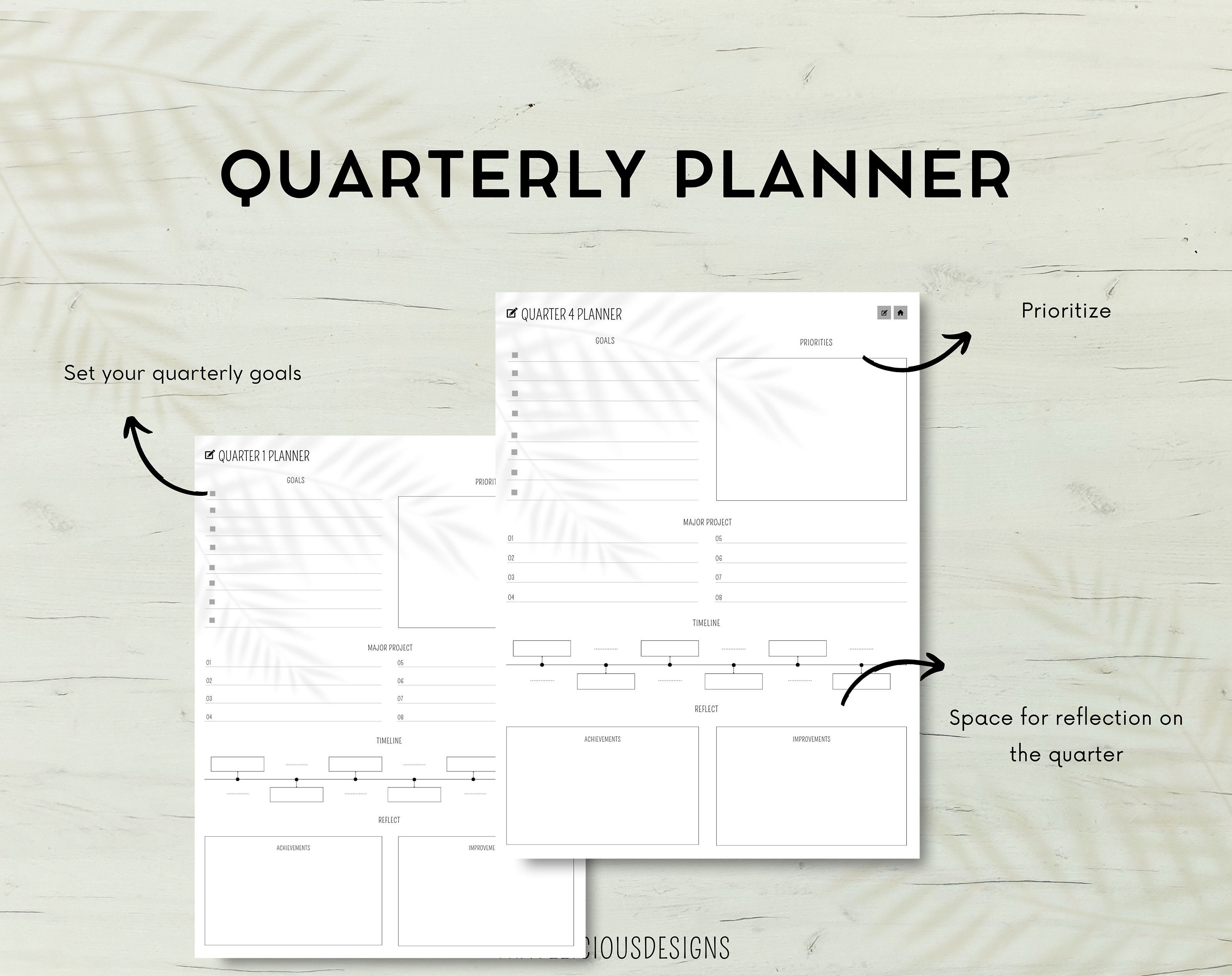 Remarkable 2 Planner Quarterly Bundle 2025 | Remarkable Templates ...