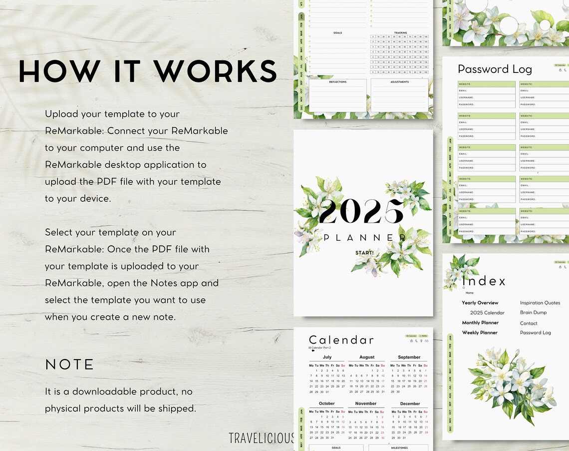 Remarkable 2 Planner 2025 | Remarkable Templates | Weekly Planner ...