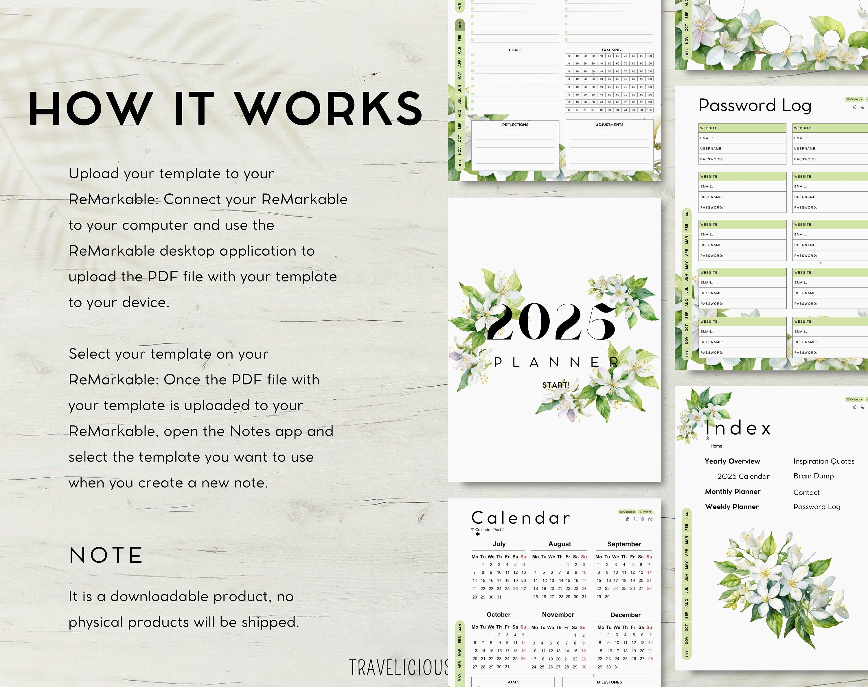 Remarkable 2 Planner 2025 | Remarkable Templates | Weekly Planner ...
