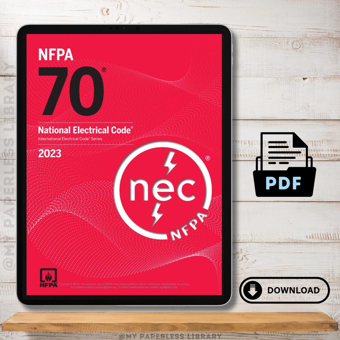 National Electrical Code NFPA 70 Nfpa70e NEC National Electrical Code ...