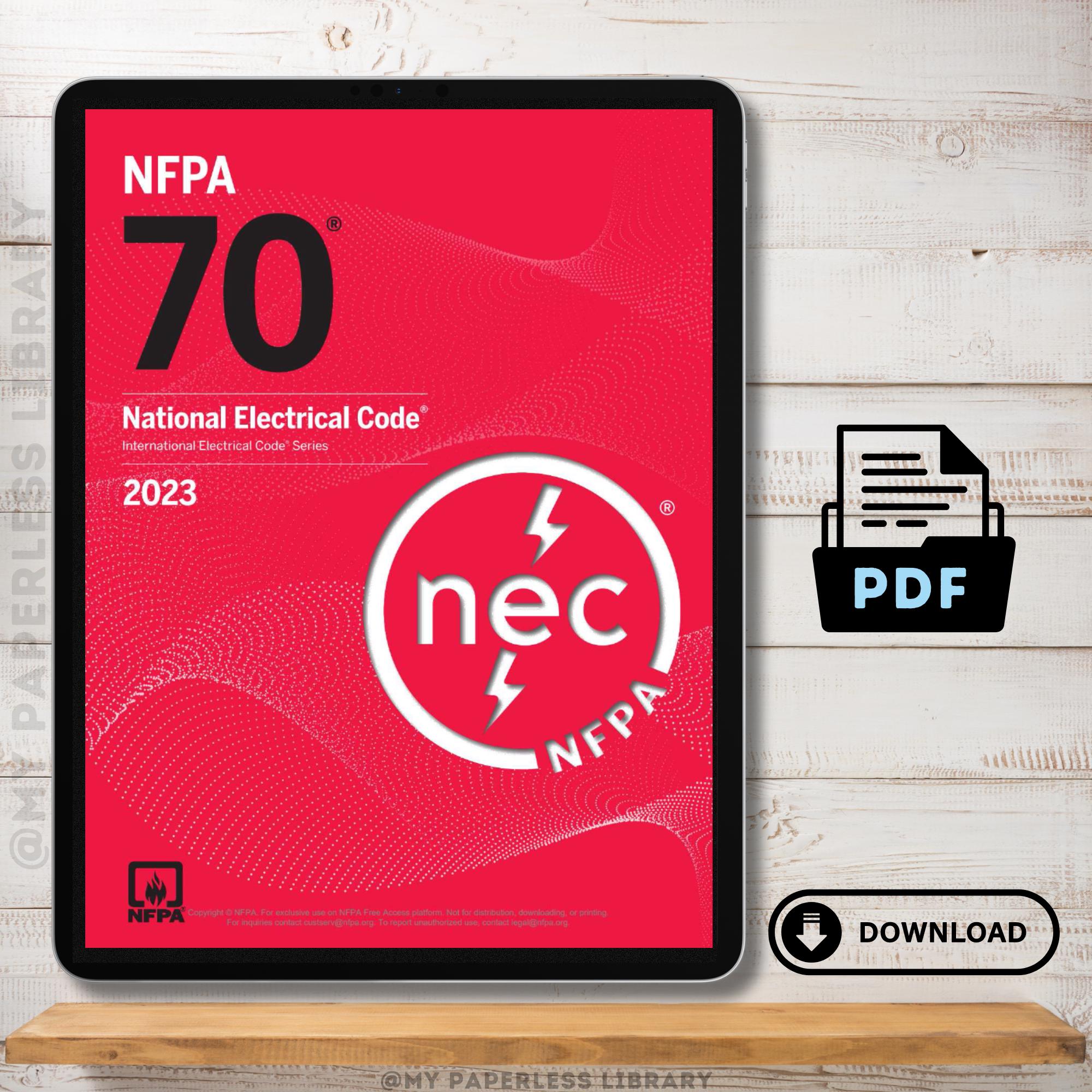 National Electrical Code NFPA 70 Nfpa70e NEC National Electrical Code ...