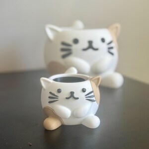 Cute Cat Planter - Removable Pot, 2-4 Inch Options, Perfect for Small ...