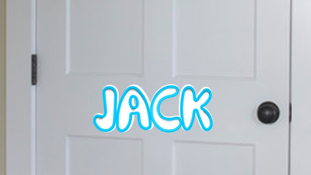 Childrens Door Sign With Theme Bluey Paw Patrol Justins House ...