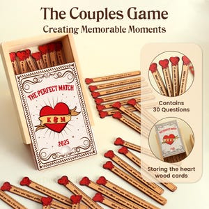 Personalized Couples Large Matchbox – Box With 30 Heartfelt Questions ...