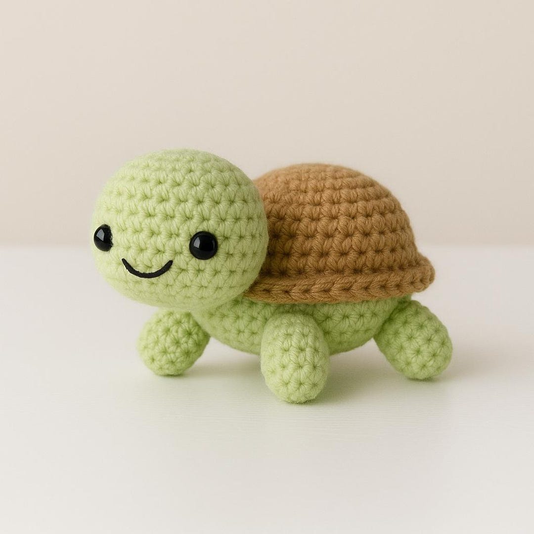 Turtle Crochet Pattern, Amigurumi PDF Download, Stuffed Plush Easy Cute ...
