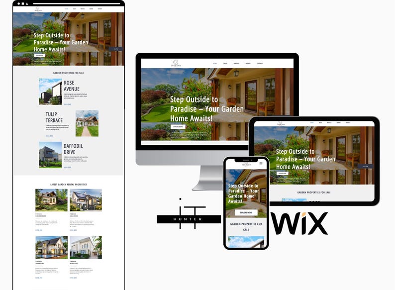 Garden Real Estate Wix Template: Customizable Website for Property ...