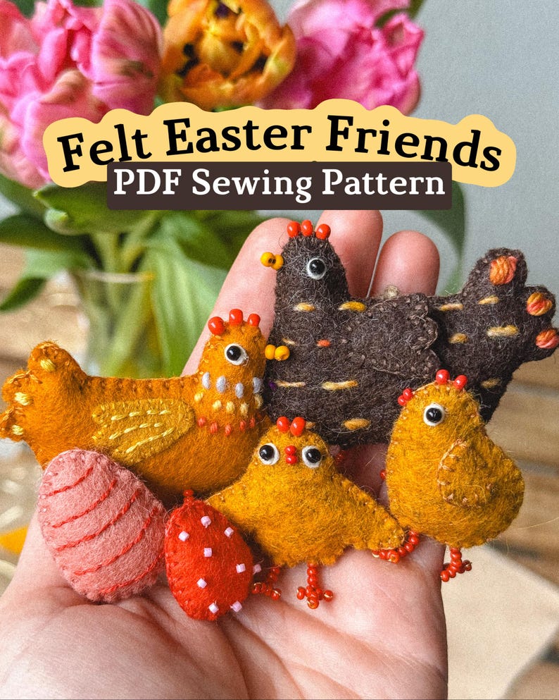 Felt Easter Friends - Sewing Pattern | Hand-sewn Plush Toys (PDF ...
