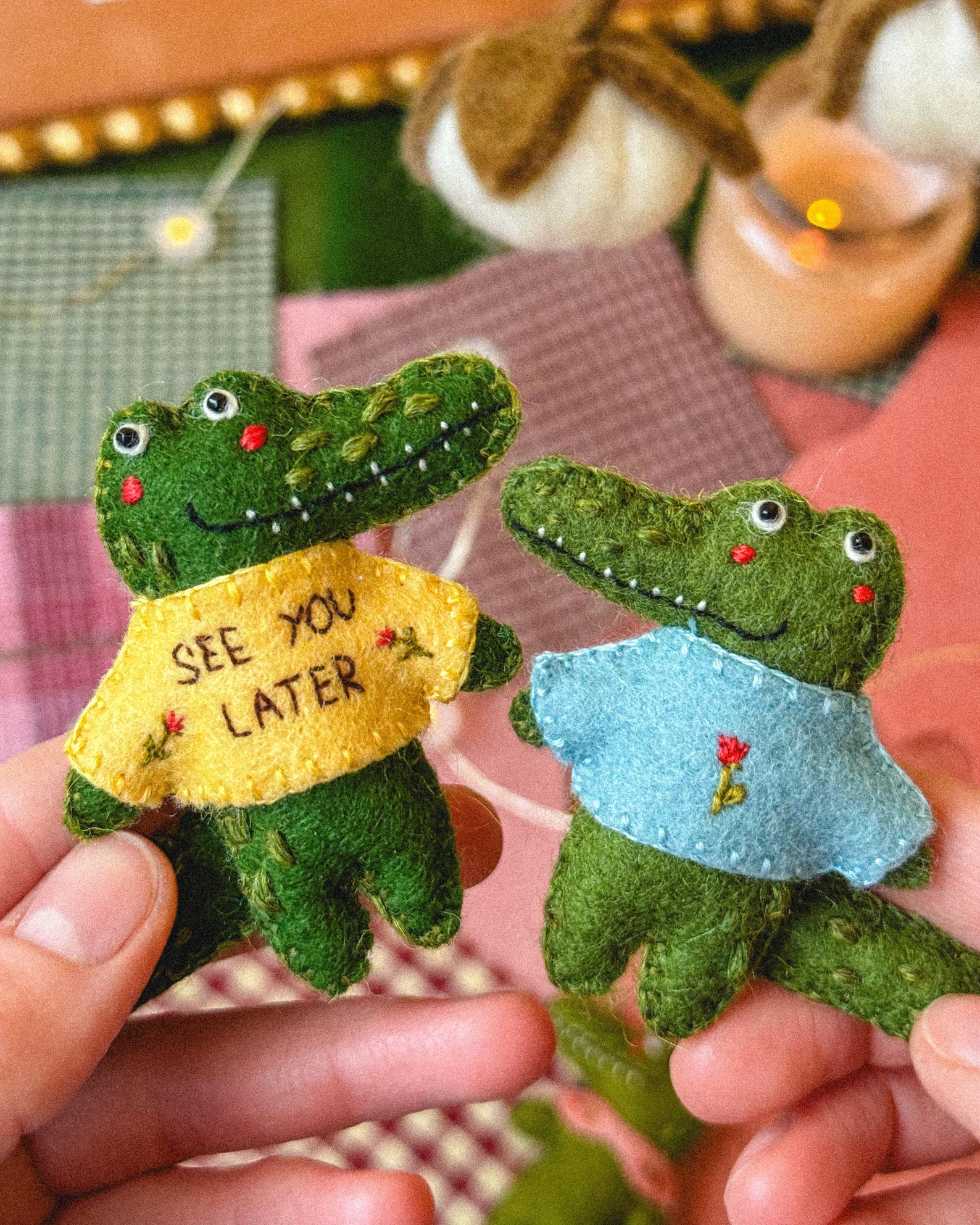 Alba Felt Alligator Sewing Pattern | Tiny Plush Ornament PDF (beginner ...