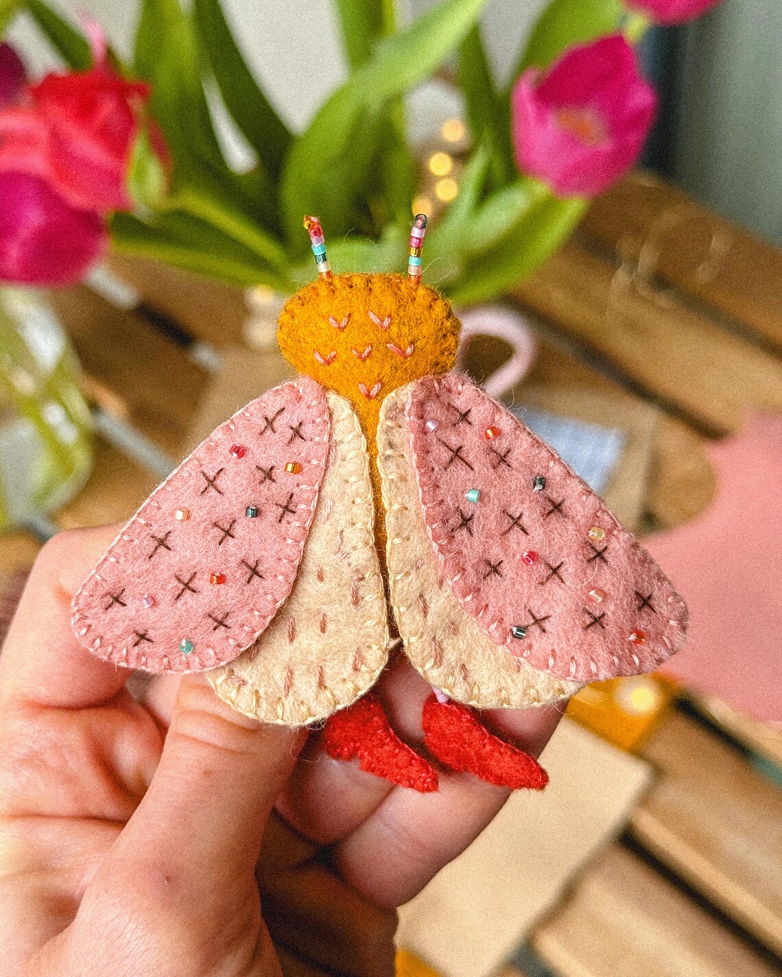 Monica the Felt Moth Sewing Pattern | Hand-sewn Plush Toy (PDF Download ...
