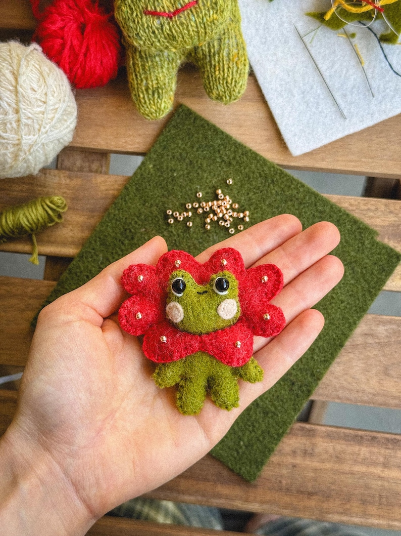 Flora the Felt Frog PDF Sewing Pattern | Beginner Felt Animal Toy, Cute ...