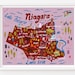 Illustrated Map of Canada Poster - Pink - Etsy Canada