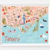 Toronto Map Art Illustrated City Map Toronto Poster Moving Gift Toronto ...