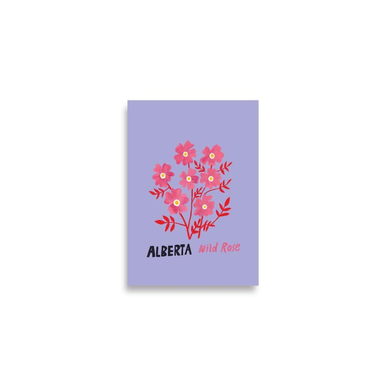 Alberta Wild Rose Art Print Poster - Etsy