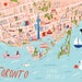 Toronto Map Art Illustrated City Map Toronto Poster - Etsy Canada