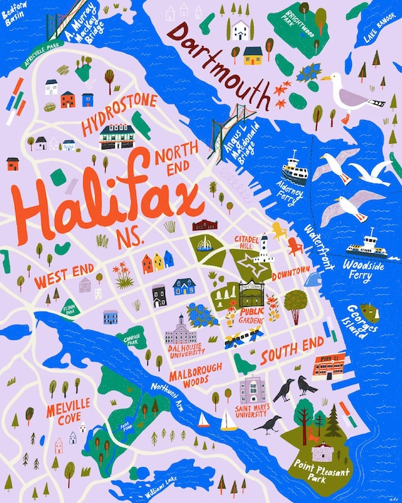 Mapa Da Cidade De Halifax Nova Scotia Map & Satellite Image | Roads,