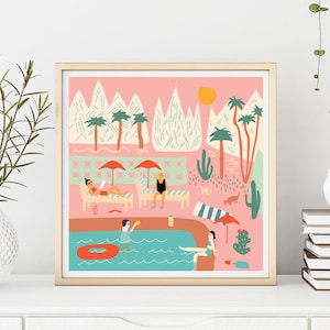 Palm Springs Print | California Illustration | Palm Springs Wall Art ...