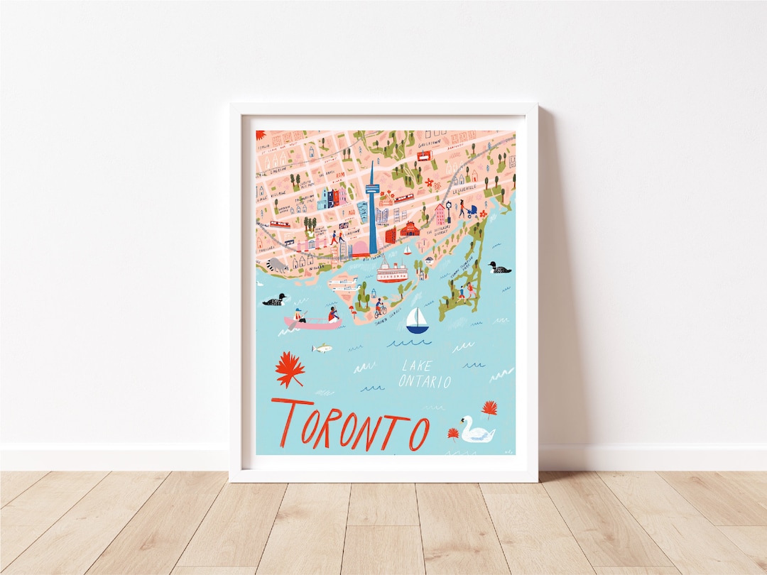 Toronto Map Art | Illustrated City Map | Toronto Poster | Moving Gift ...