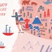 Illustrated Map of Canada Poster - Pink - Etsy Canada