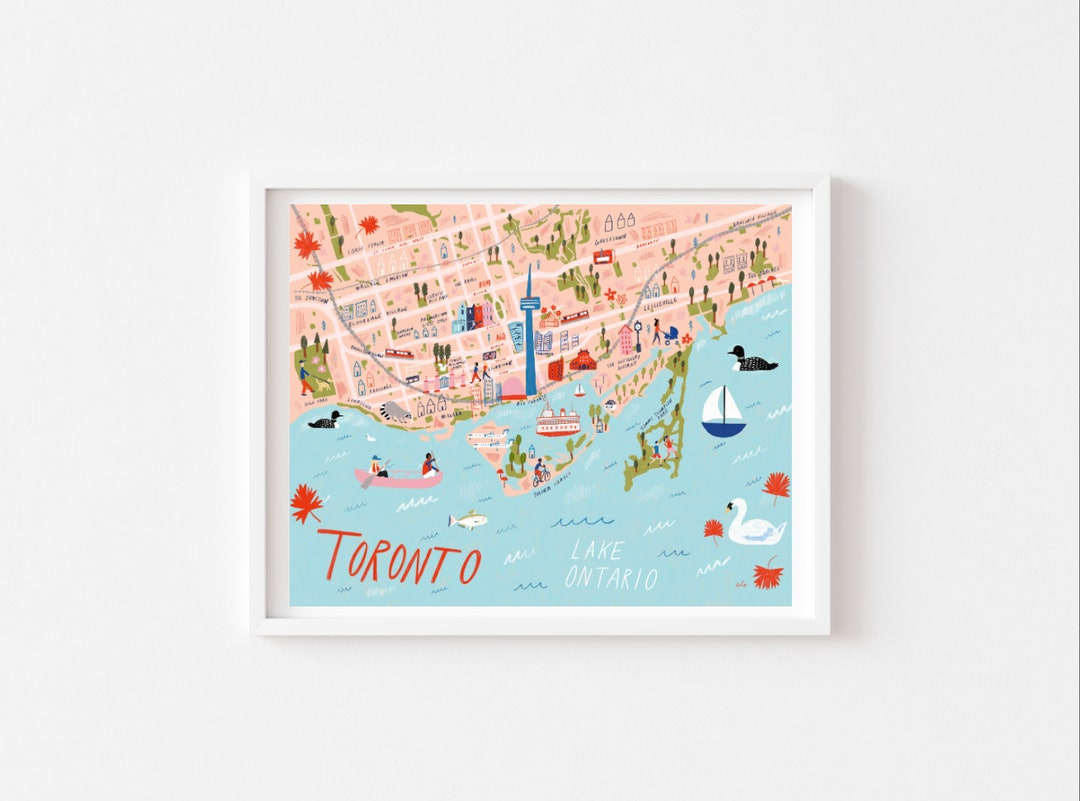 Toronto Map Art | Illustrated City Map | Toronto Poster | Moving Gift ...