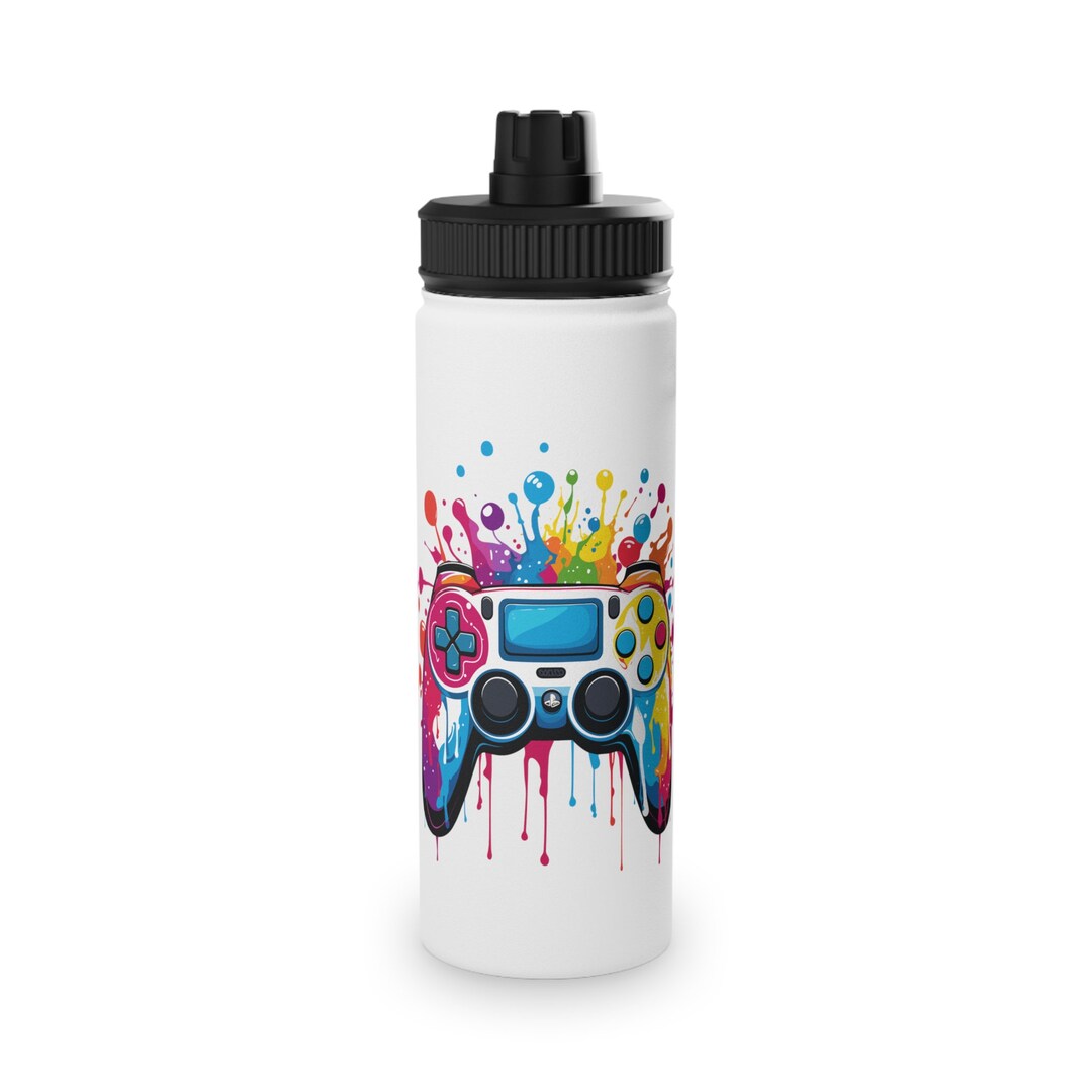 Dripping Paint Controller Stainless Steel Water Bottle, Sports Lid - Etsy