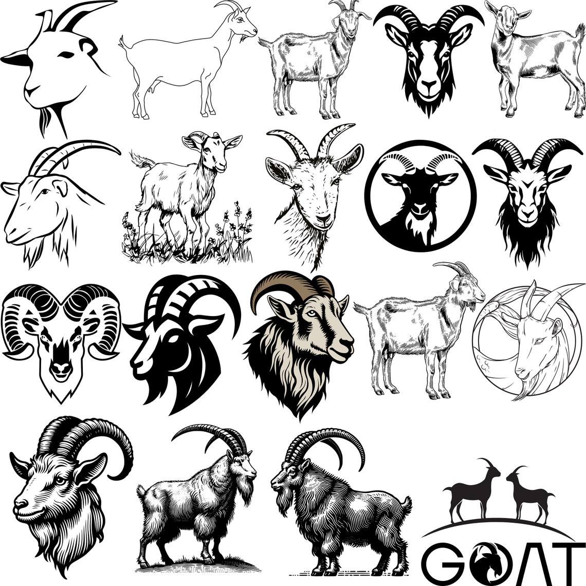 Goat Png Bundle, Goat Png, Goat Head Png, Cute Goat , Goat Face Png ...