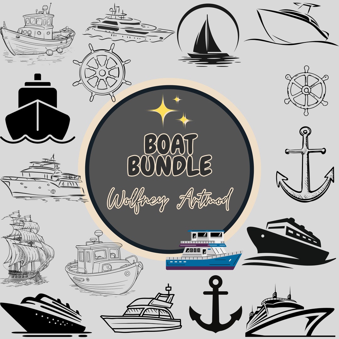 Boat Bundle, Boat Png, Boat Svg,boat Jpg,high-quality Boat , White ...