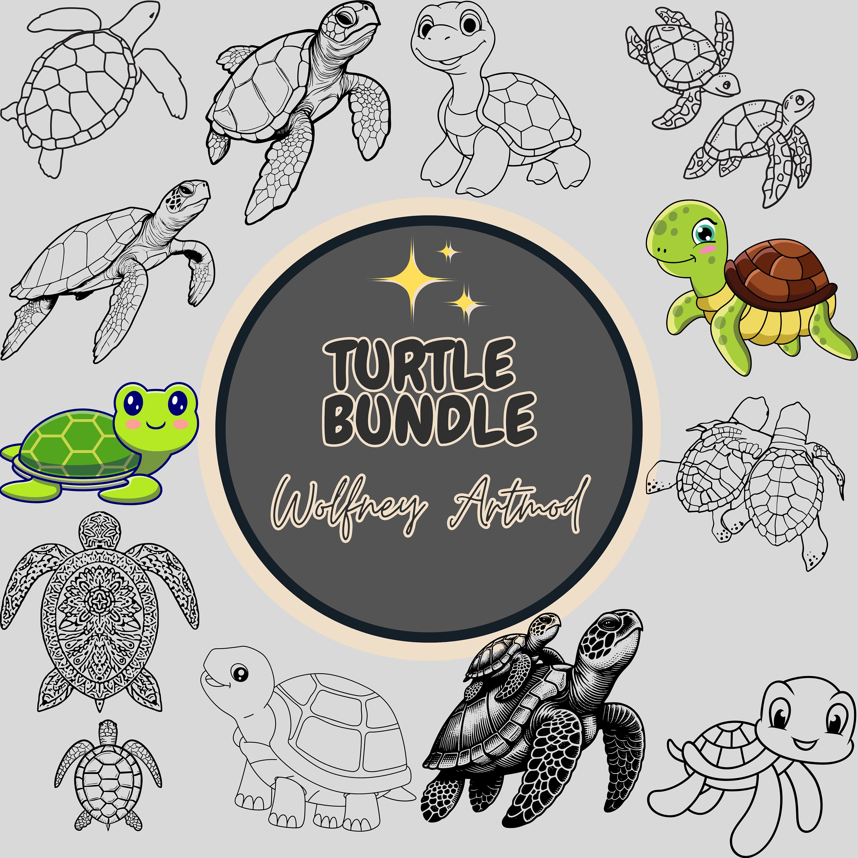 Turtle Png Bundle, Turtle Png, Cute Turtle , Turtle Face Png, Black ...