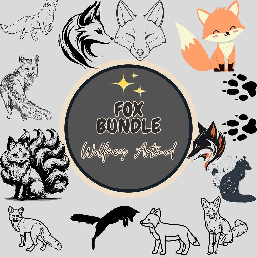 Fox Png Bundle, Fox Png, Cute Fox , Fox Face Png, Black Fox , Files for Cricut , White Fox - Etsy